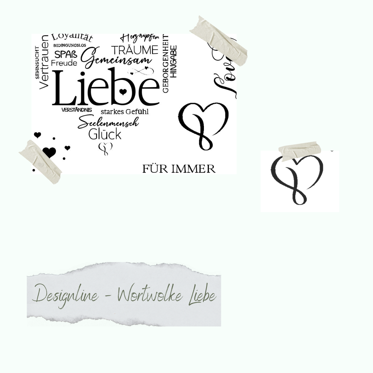 Stempelset - Designline - Wortwolke Liebe | CD-Stt-1281