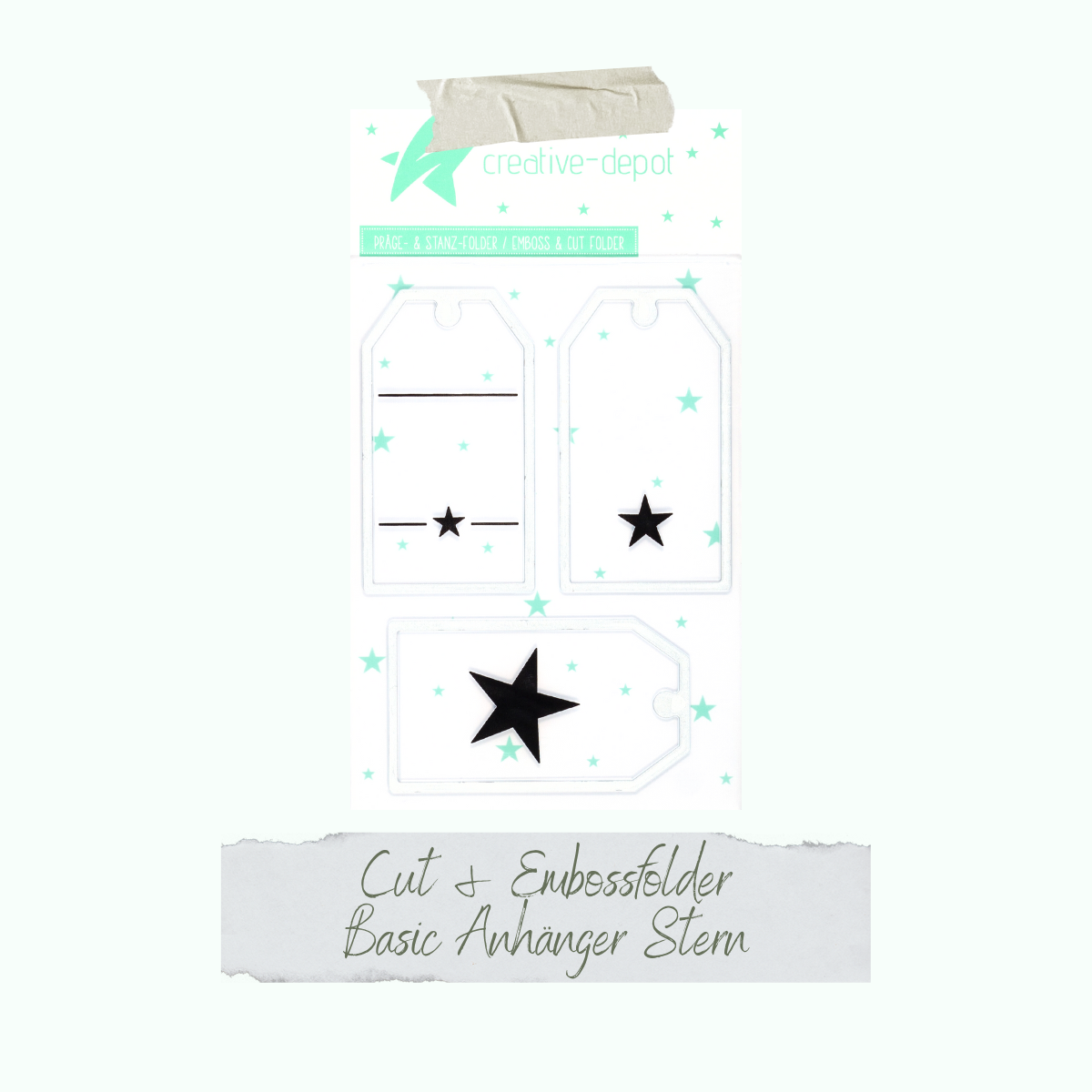 Cut & Emboss Folder - Basic Anhänger Stern - 11 x 15,5 cm | CD-PF-114