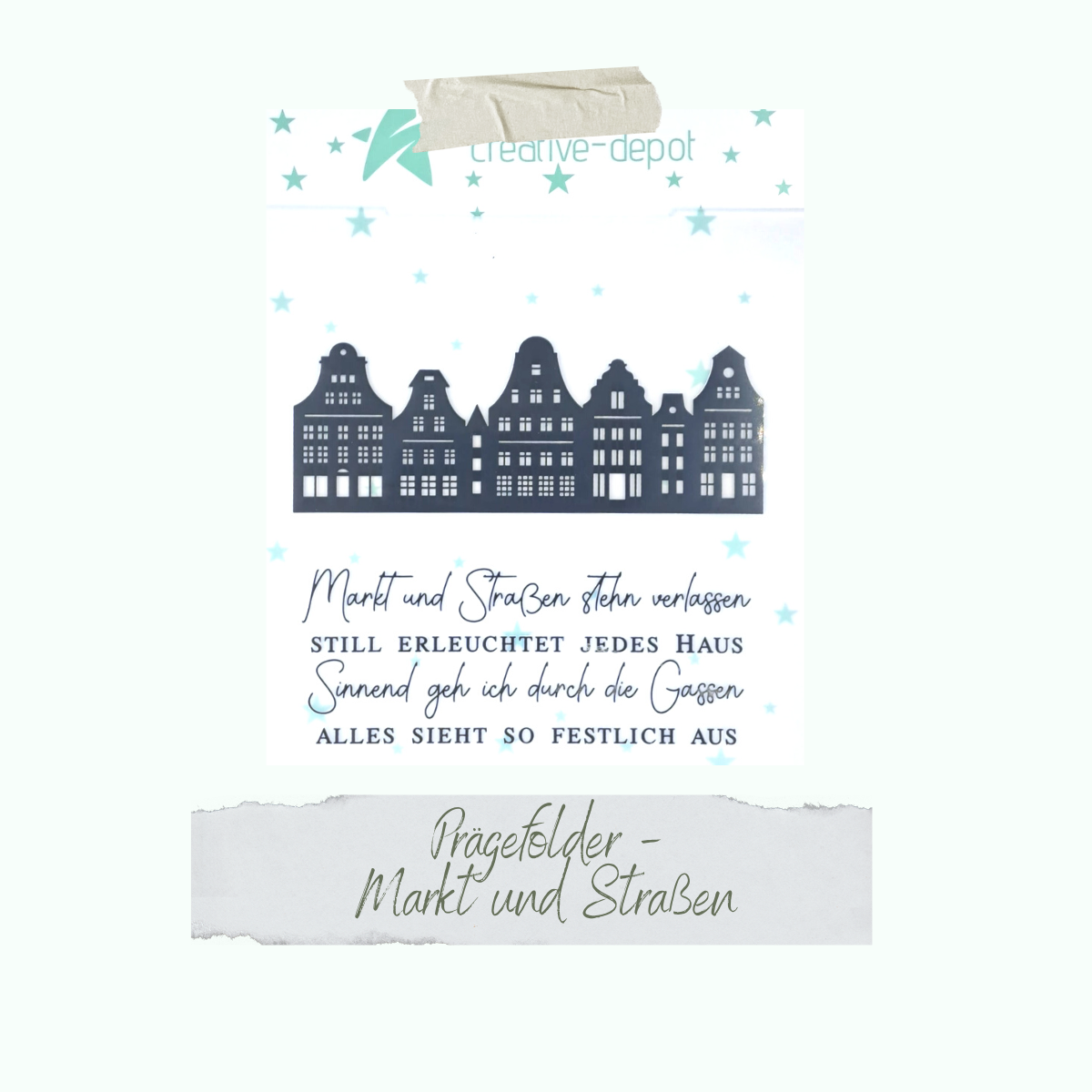 Prägefolder - Markt und Straßen - 15 x 15 cm | CD-PF-098