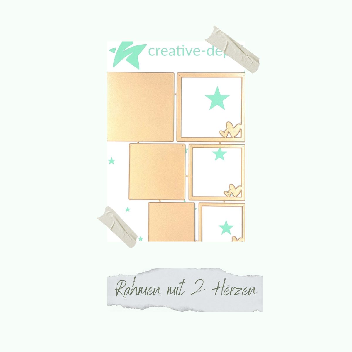 Die - Rahmen mit 2 Herzen | CD-Di-756
