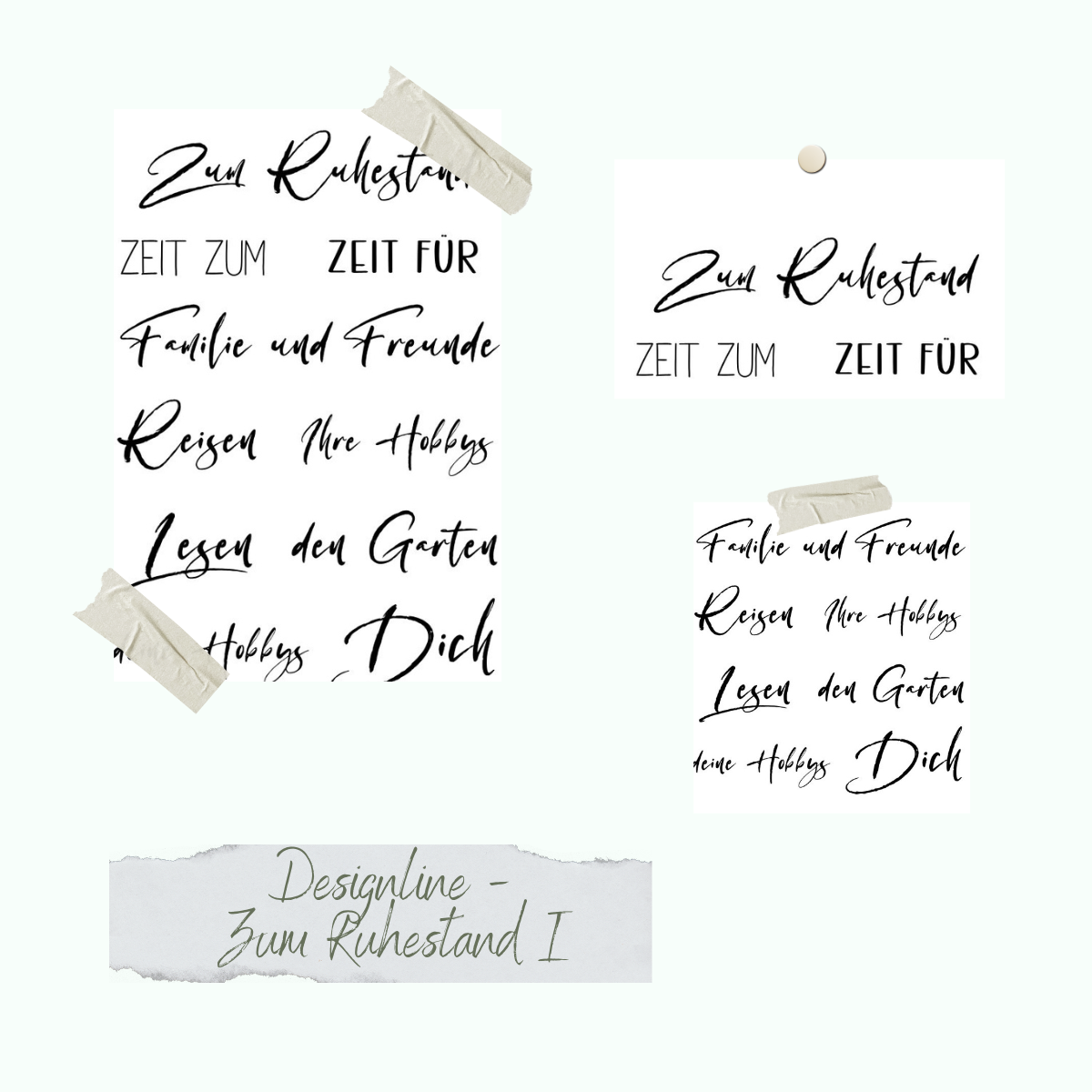 Stempelset - Designline - Zum Ruhestand II | CD-Stt-1129